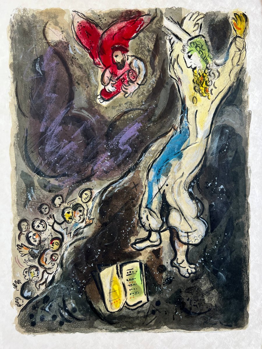 Marc Chagall, Moses Wrath Waxed Hote, und er warf die Tische aus seinen ...