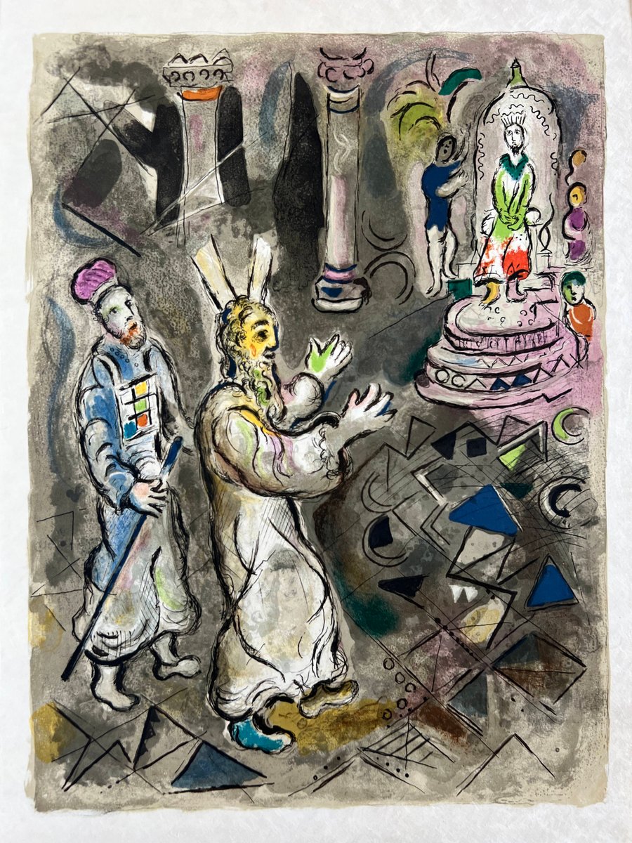 Marc Chagall, Moses and Aaron with Pharaoh, 1966, Lithograph for sale ...