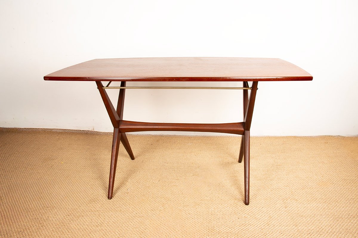 Vintage Danish Teak High and Low Table, 1960s. for sale at Pamono