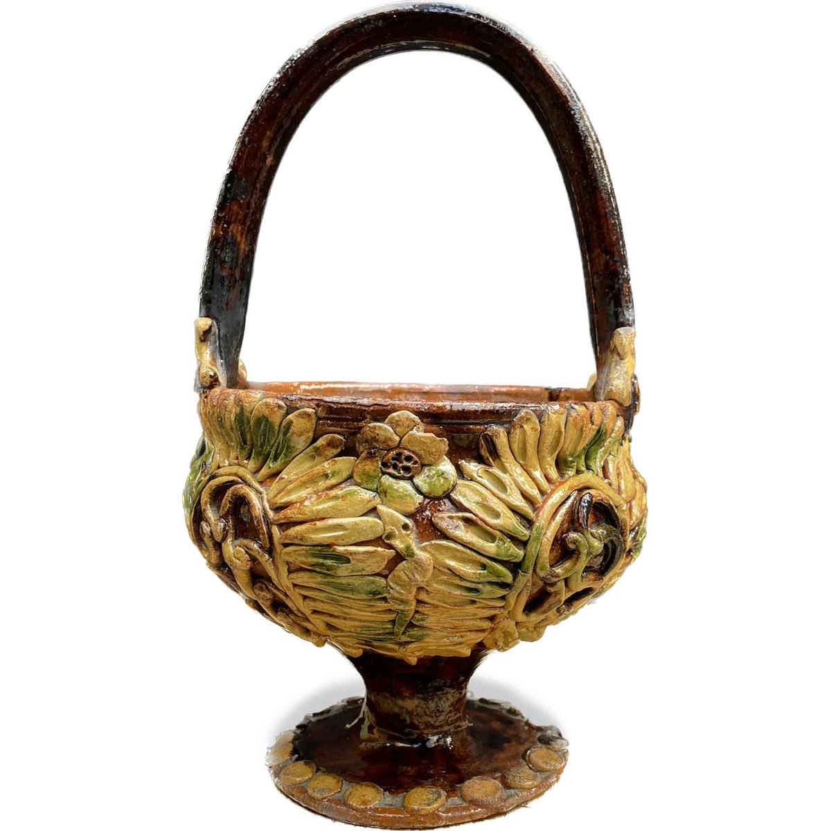 Ceramic Brazier with Handle, Val di Chiana, Italy, 1800s for sale at Pamono