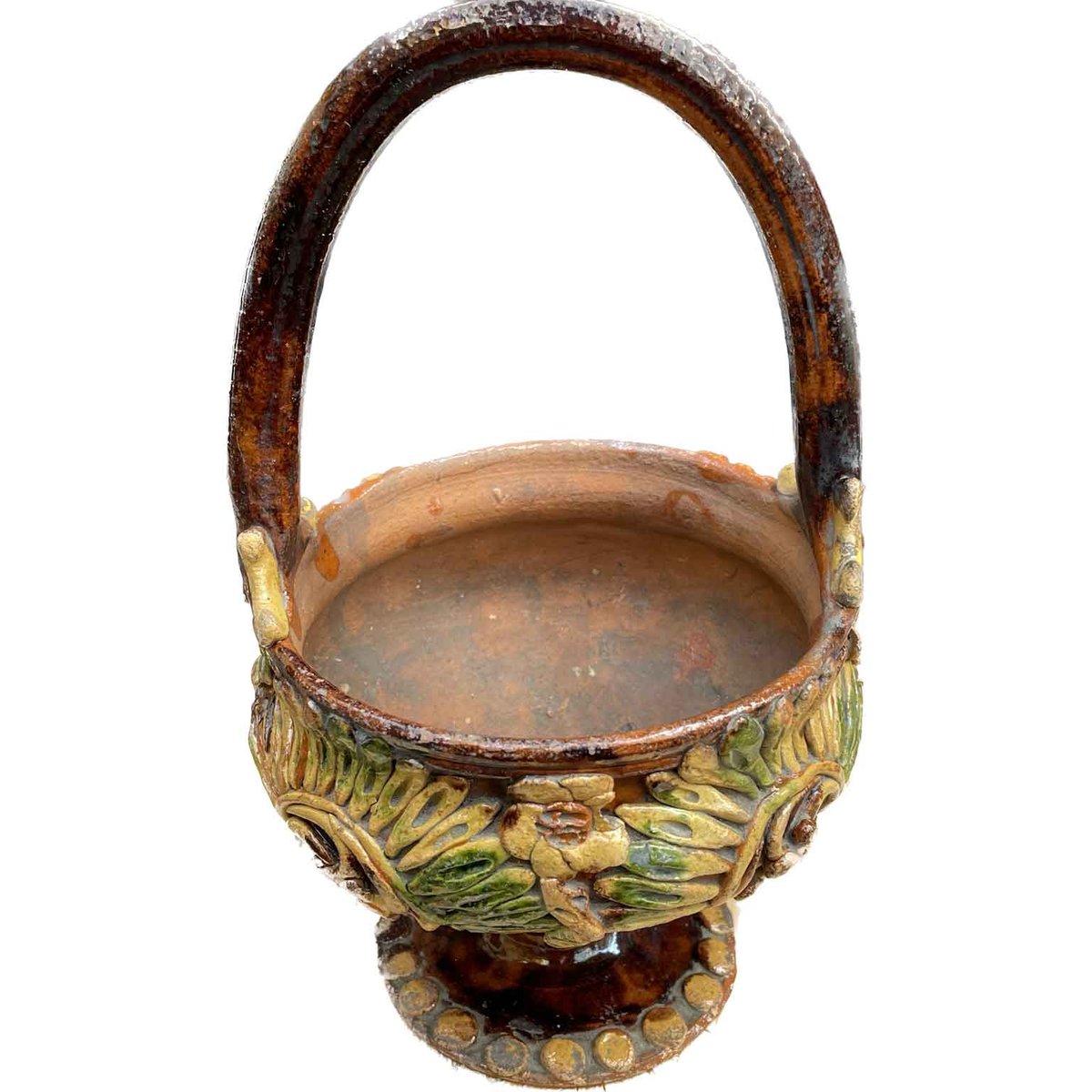 Ceramic Brazier with Handle, Val di Chiana, Italy, 1800s for sale at Pamono