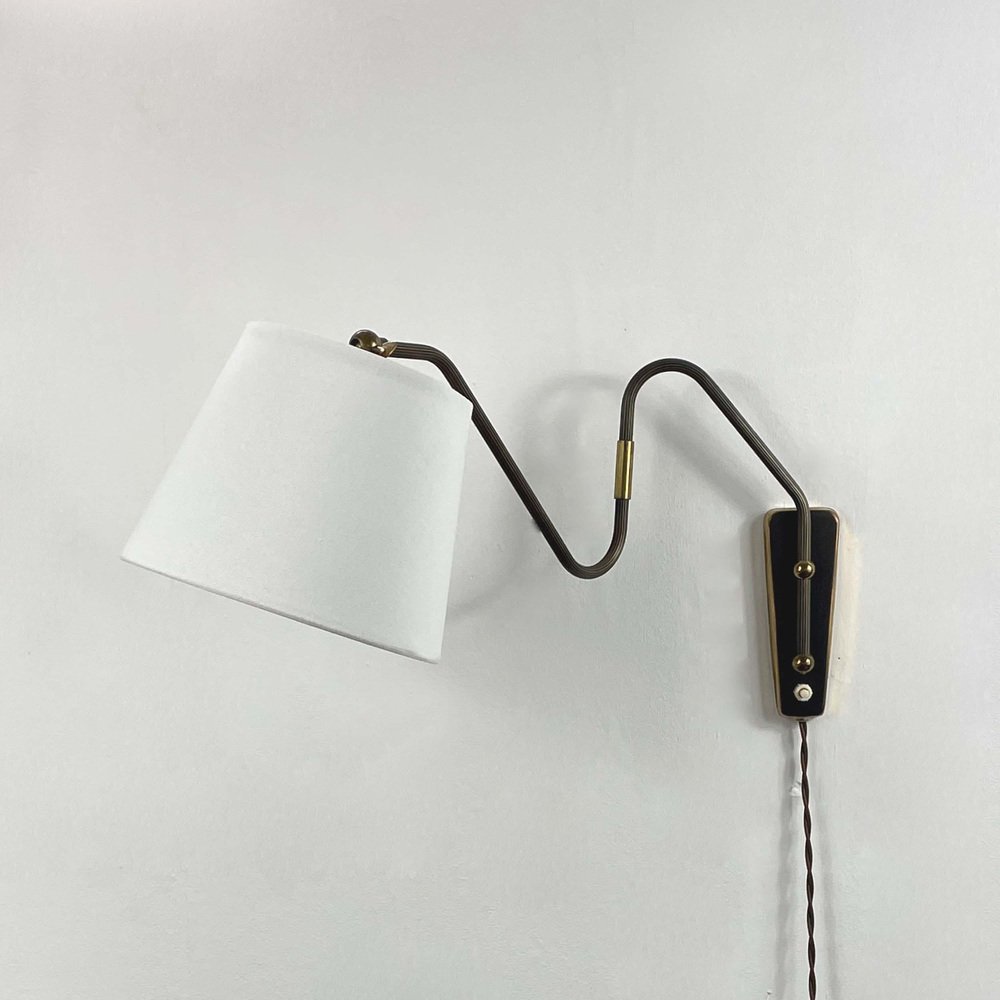 Bronzed Brass Articulating and Extendable Wall Light attributed to ...