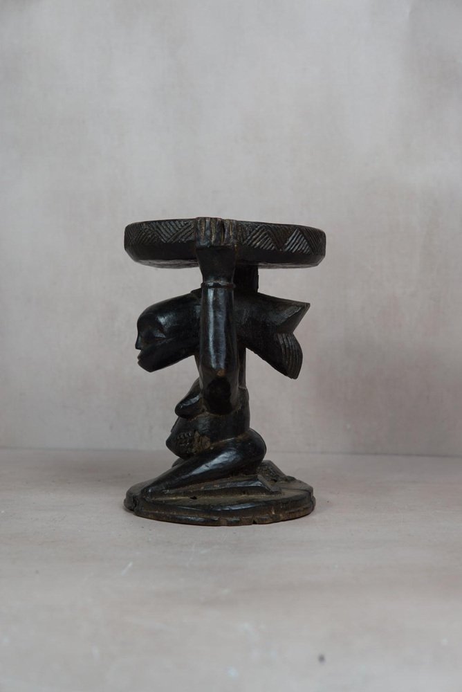 Vintage Wooden Luba Stool for sale at Pamono
