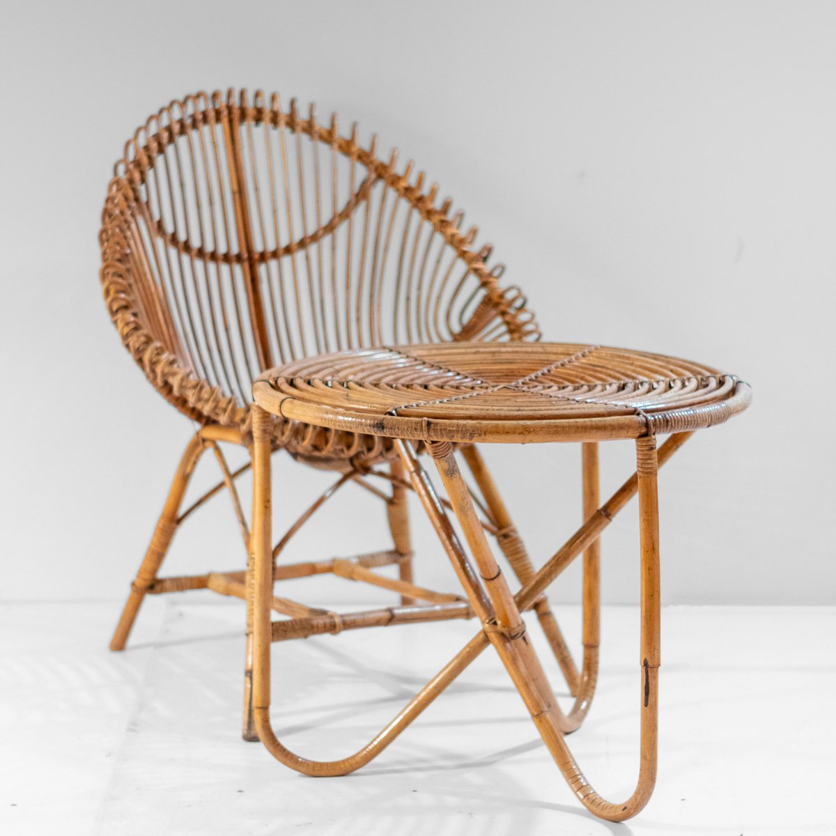 Mid-Century Modern Bamboo Lounge Set, Italy, 1960s, Set of 2 for sale ...