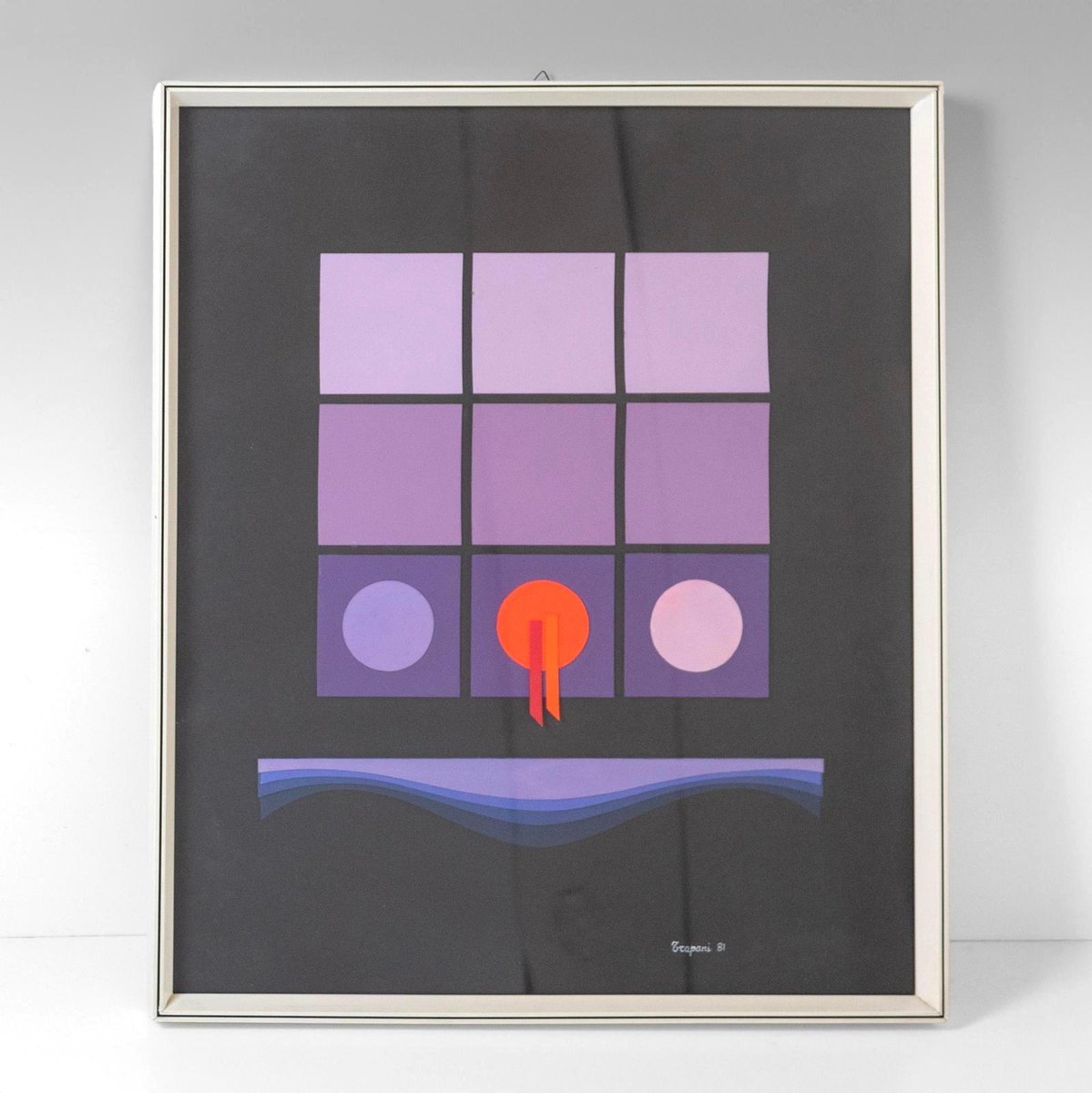 Italian Modern Collage Poster by Angela Trapani, 1981 for sale at Pamono