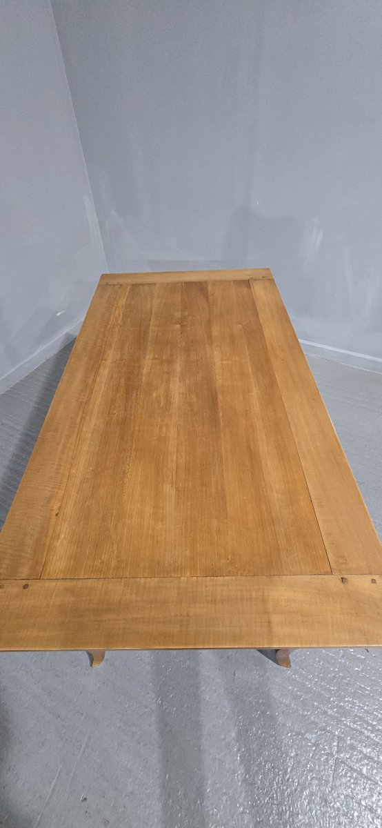 French Cherrywood Farmhouse Kitchen Refectory Dining Table, 1880s for ...