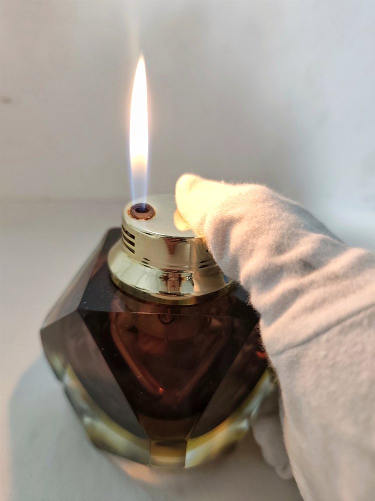 Italian Glass Table Lighter, 1970s for sale at Pamono