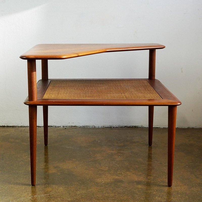 Scandinavian Modern Minerva Side Table in Teak attributed to Peter Hvidt for Soborg Mobler ...