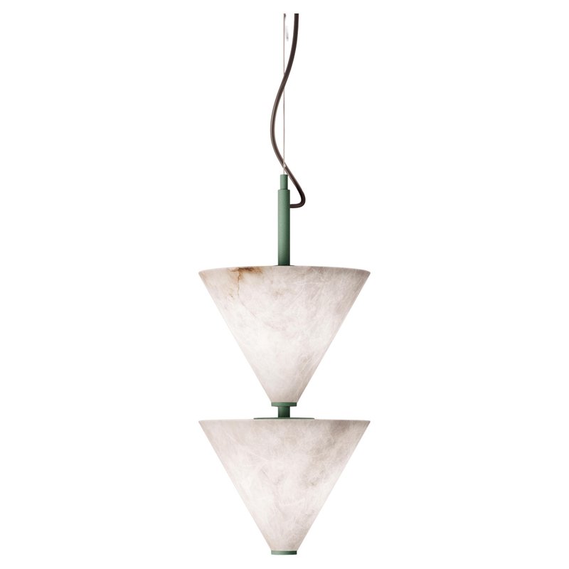 Freedom Green Velos Pendant Lamp by Alabastro Italiano for sale at Pamono