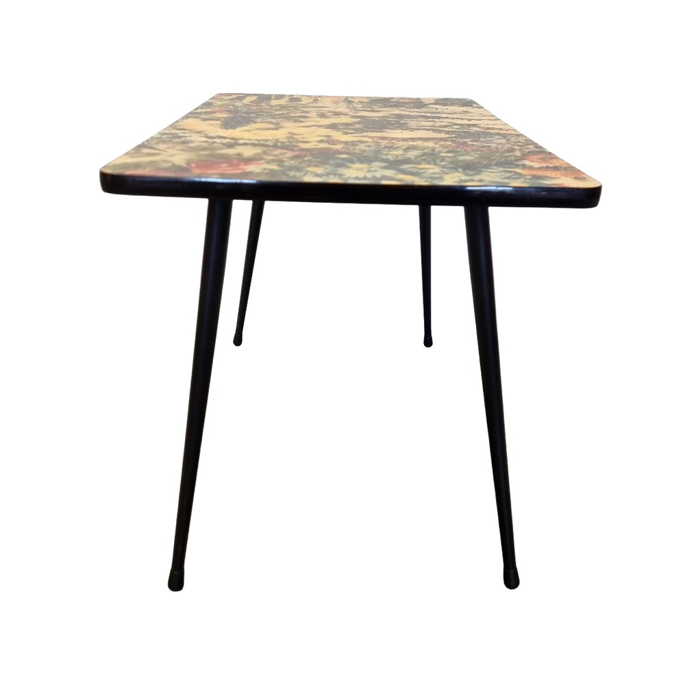 Formica Side Table with Flower Scene, 1950s-1960s for sale at Pamono