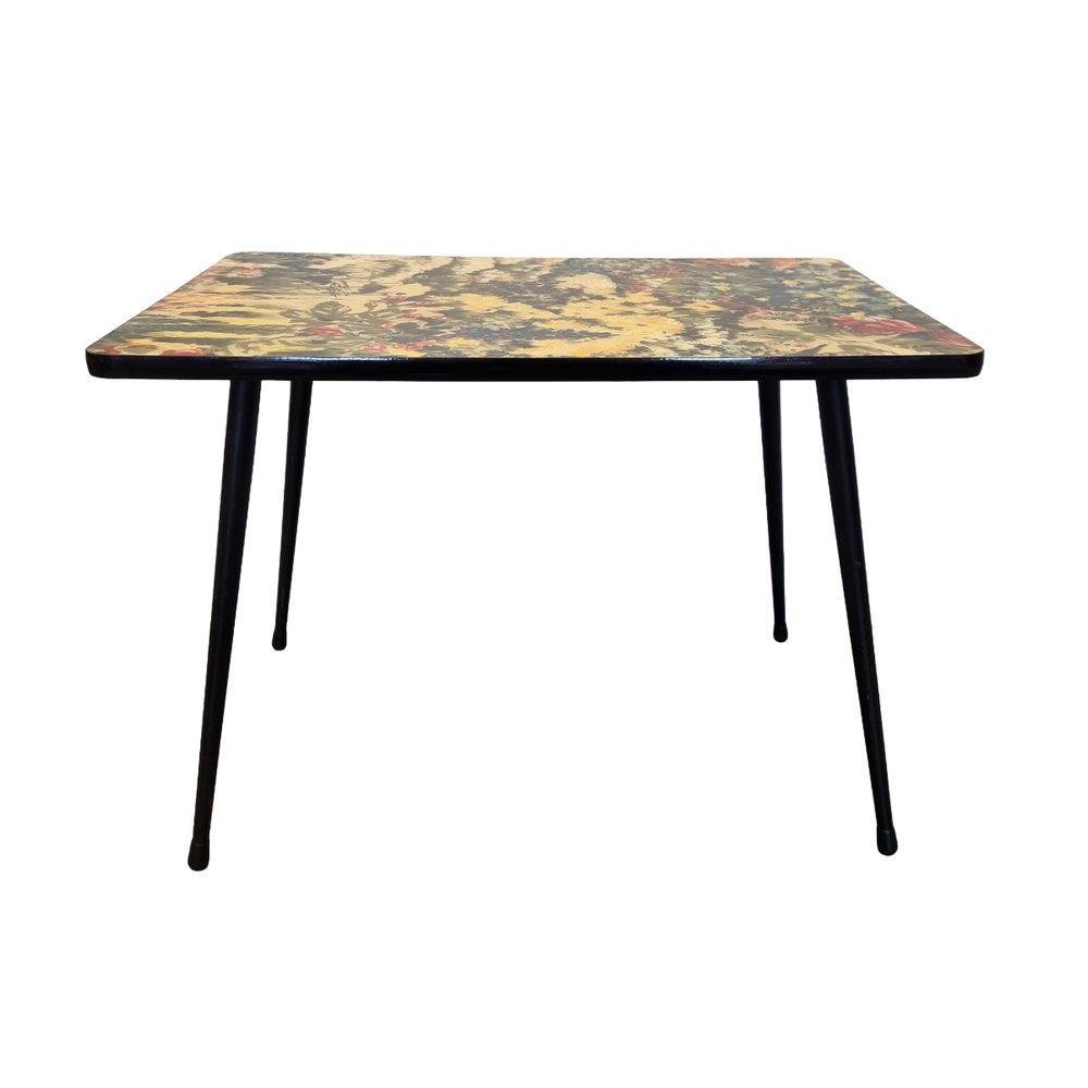 Formica Side Table with Flower Scene, 1950s-1960s for sale at Pamono