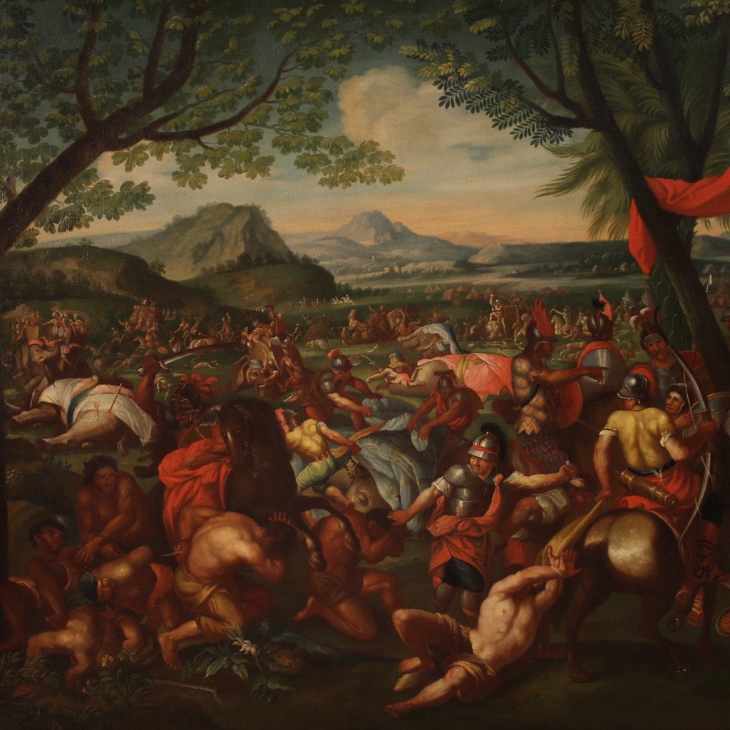 Alexander the Great and Porus, 1750, Oil on Canvas for sale at Pamono