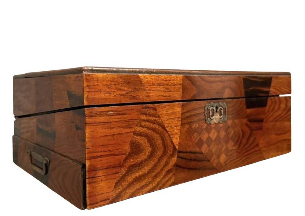 Japanese Marquetry Travel Secretaire, 1800s for sale at Pamono