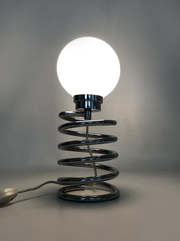 Spiral Spring Desk Lamp attributed to Ingo Maurer, 1970s for sale at Pamono