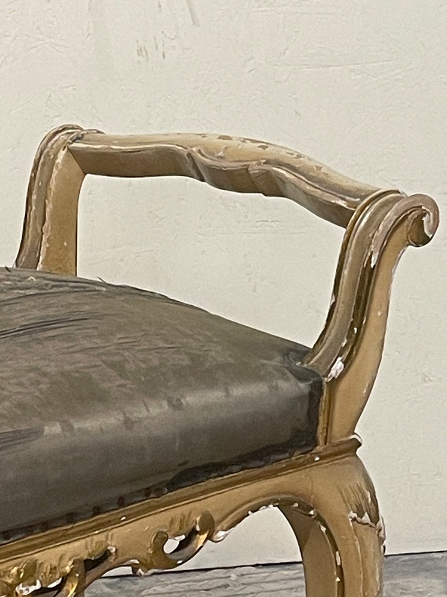 Small Louis XV Style Bench, 1940s for sale at Pamono