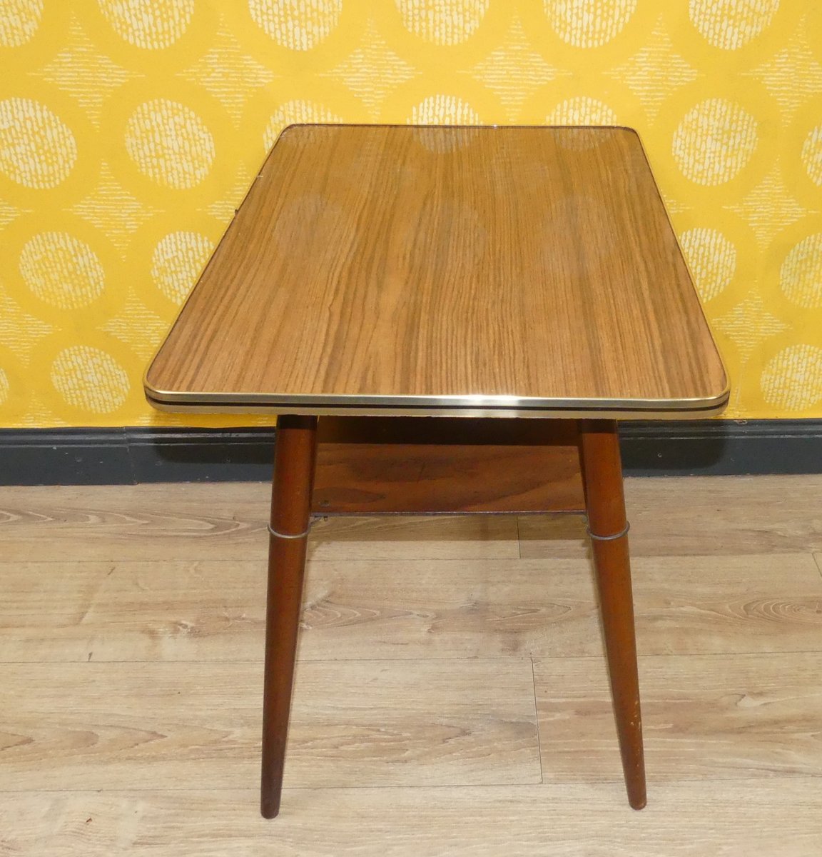 Rectangular Cocktail Table with Shelf in Teak Style Resopal, 1960s for ...