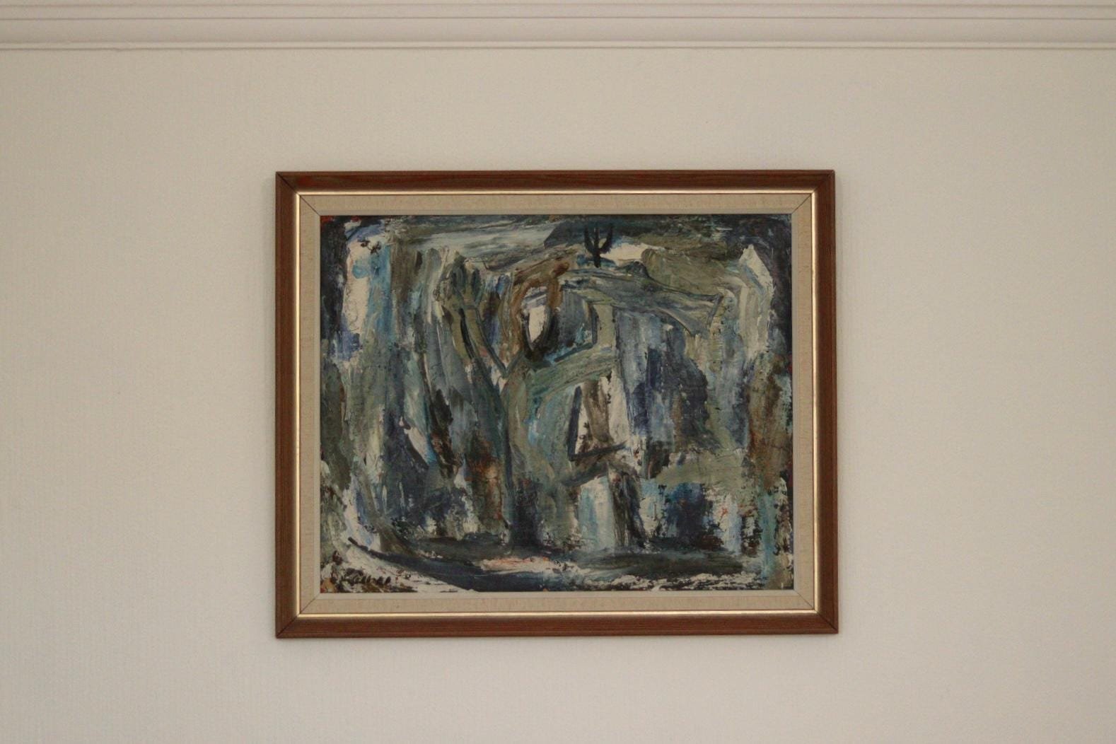 Lars Herder, Flow, años 60, óleo sobre tabla en venta en Pamono