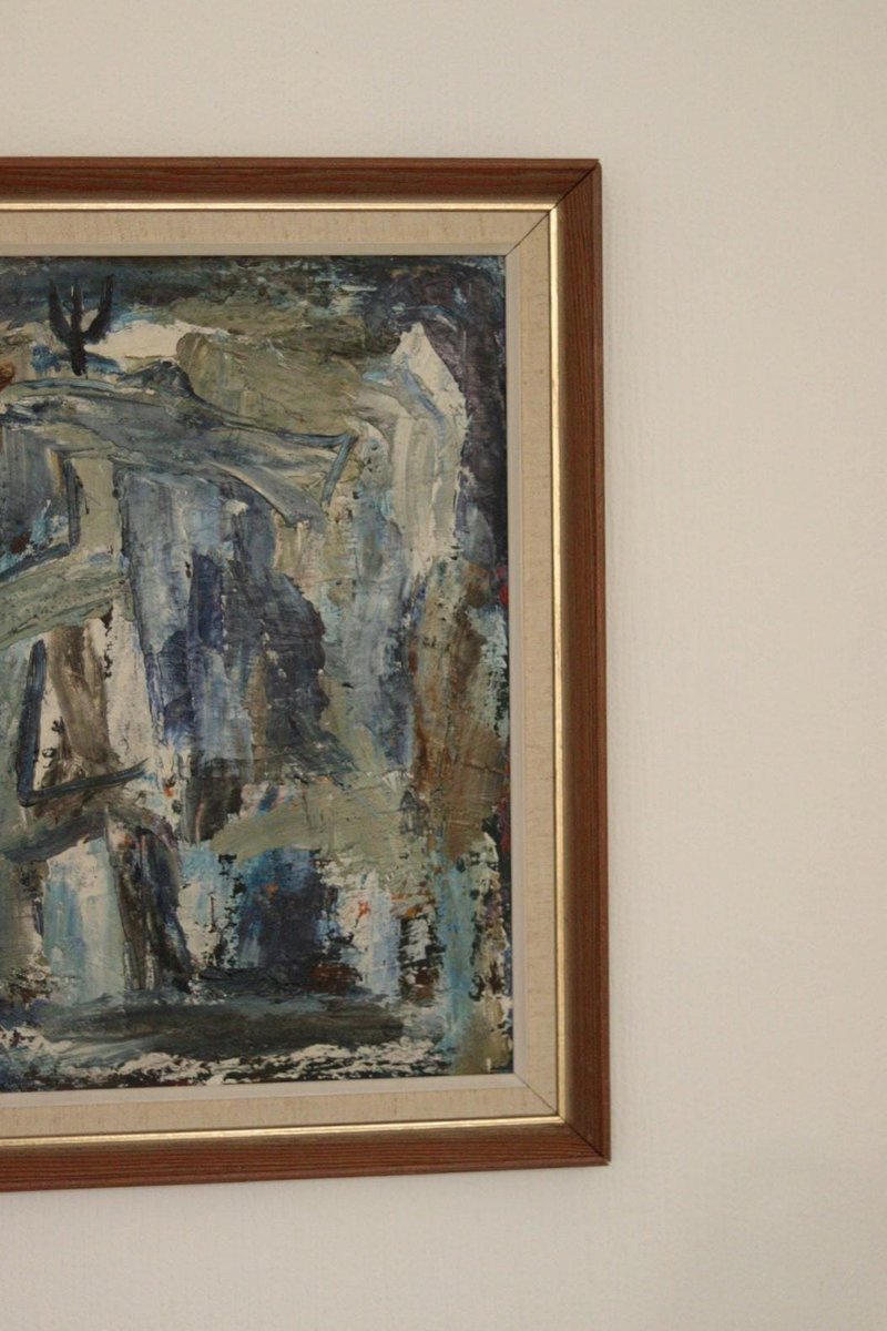 Lars Herder, Flow, 1960s, Oil on Panel for sale at Pamono