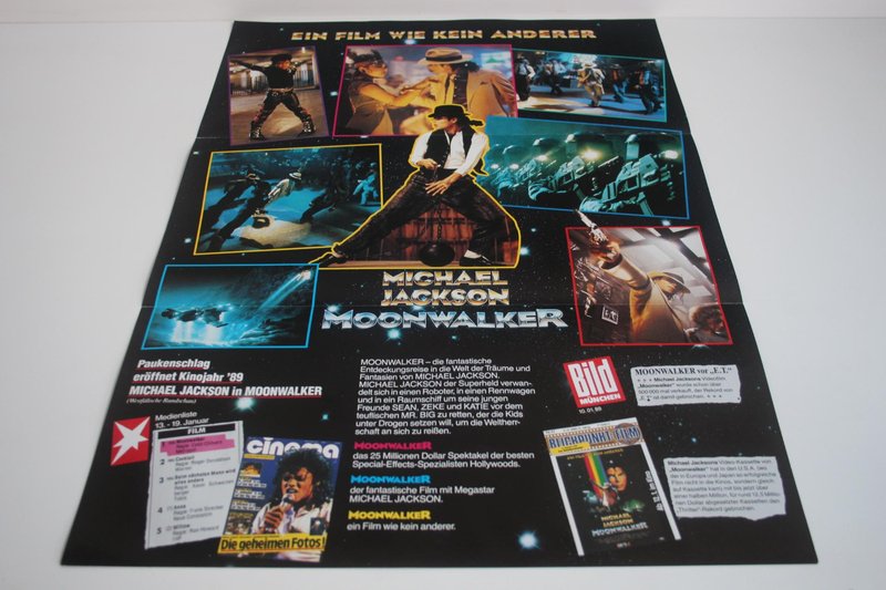 Double-Sided Michael Jackson: Moonwalker Movie Poster, 1989 for sale at ...