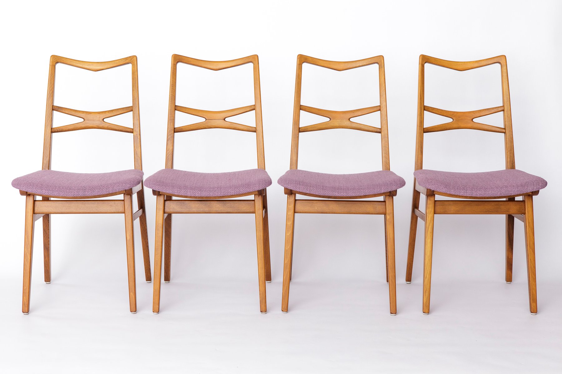 Vintage German Dining Chairs with Beechwood Frames, 1970s, Set of 4 for ...
