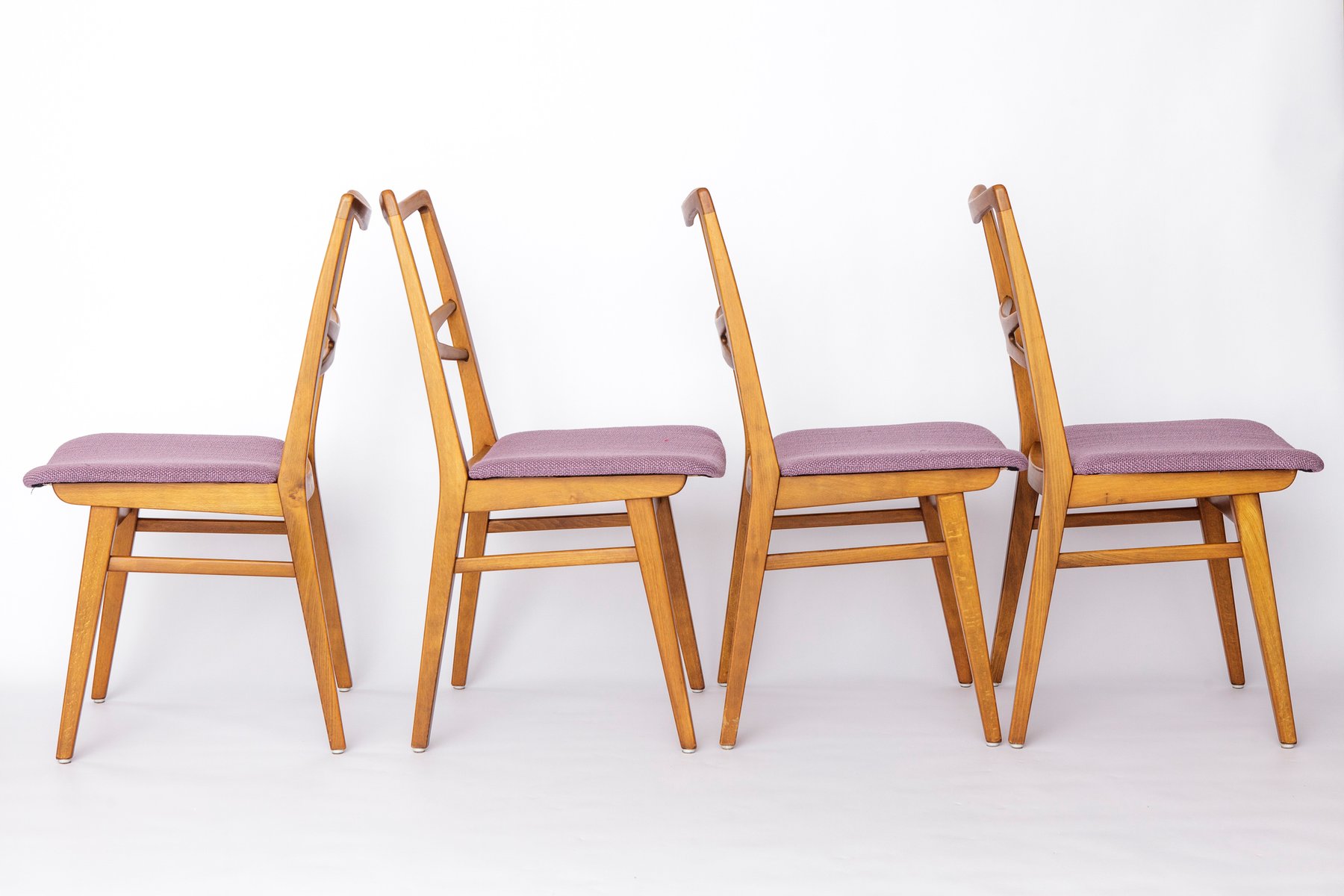 Vintage German Dining Chairs with Beechwood Frames, 1970s, Set of 4 for ...