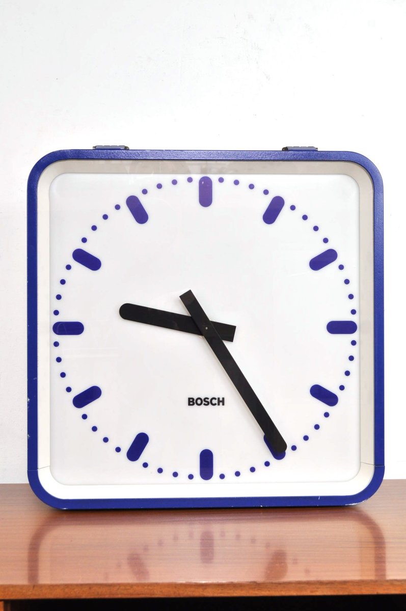 Dutch Station Clock from Bosch, 1970s for sale at Pamono