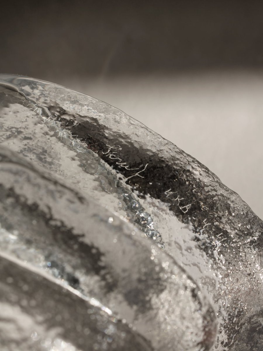 Vaso vintage in cristallo di Lars Hellsten per Skruf Glasbruk, anni '70 ...