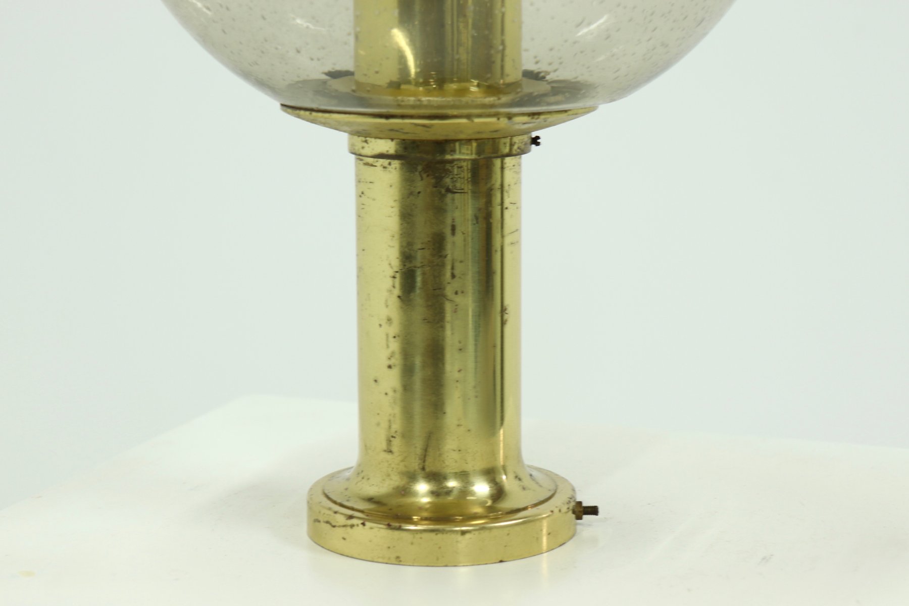 Textured Glass Ceiling Lamp from Glashütte Limburg, 1970s for sale at ...