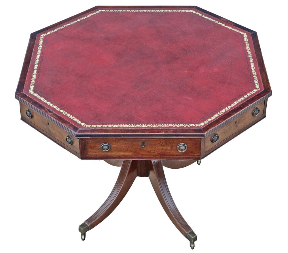 Octagonal Game Table in Mahogany for sale at Pamono