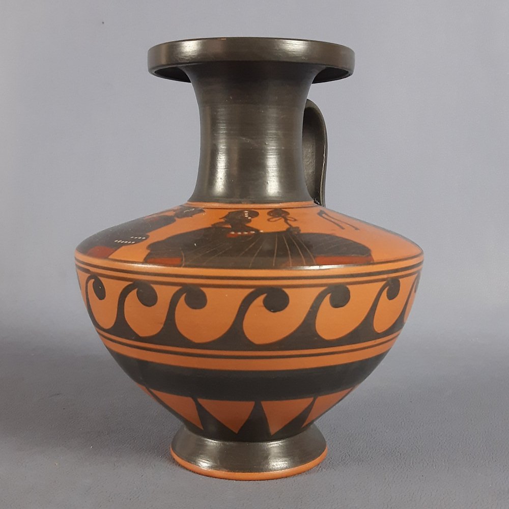 Vase Amphore en Terre Cuite Rouge et Noire, Grèce, 1950s en vente sur ...