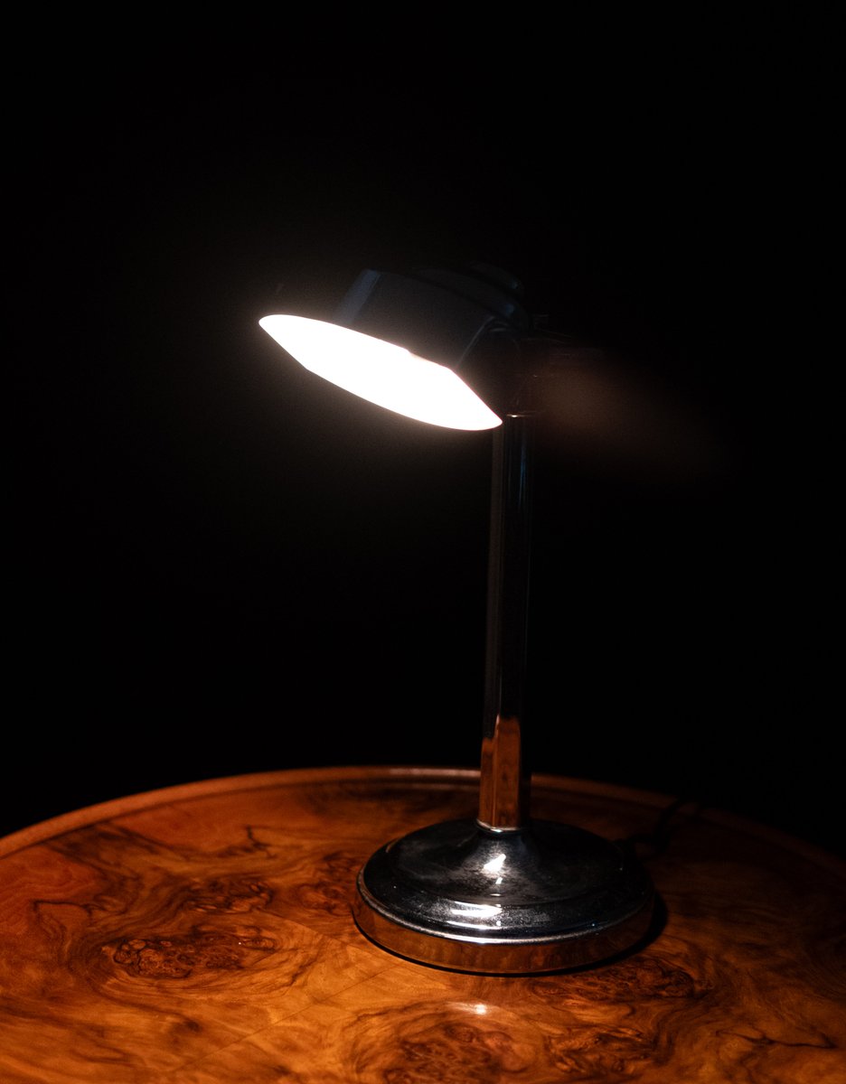 Art Deco Style Chrome Desk Lamp by Dieter Sieger for Peill & Putzler ...