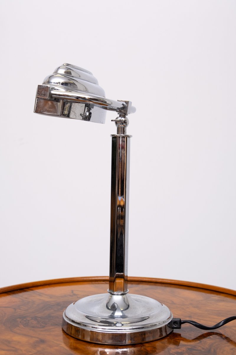 Art Deco Style Chrome Desk Lamp by Dieter Sieger for Peill & Putzler ...