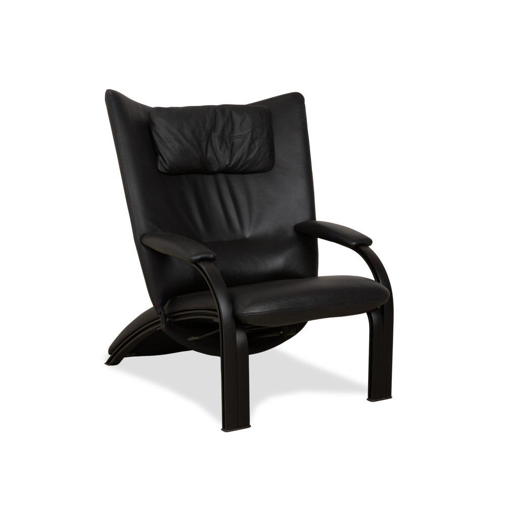 Spot 698 Armchair in Black Leather from WK Wohnen for sale at Pamono