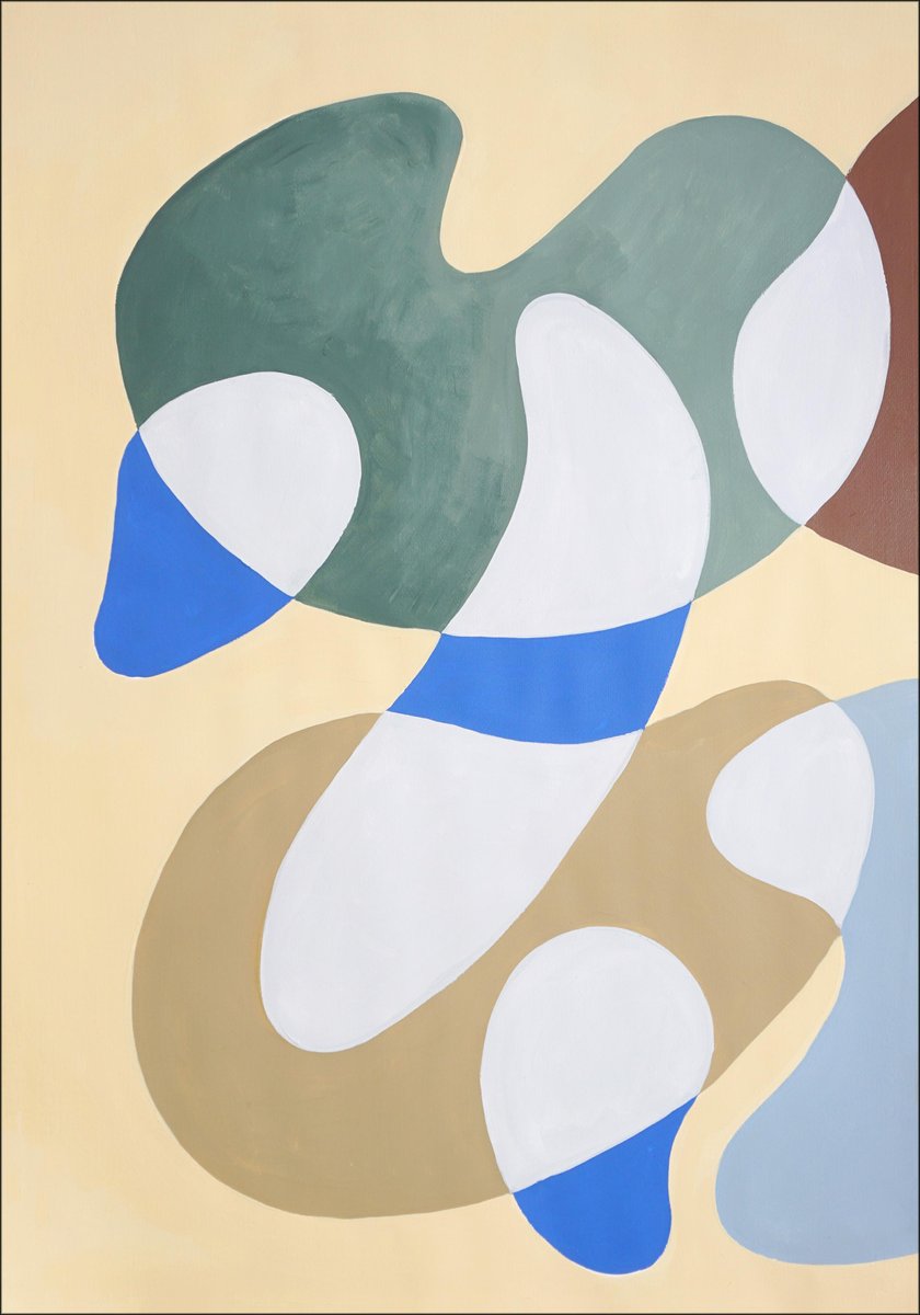 Ryan Rivadeneyra, Cave Forms Earth Tones Triptych, 2025, Acrylic on Paper for sale at Pamono