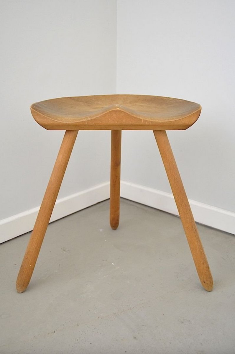 Vintage Scandinavian Stool, 1960s for sale at Pamono