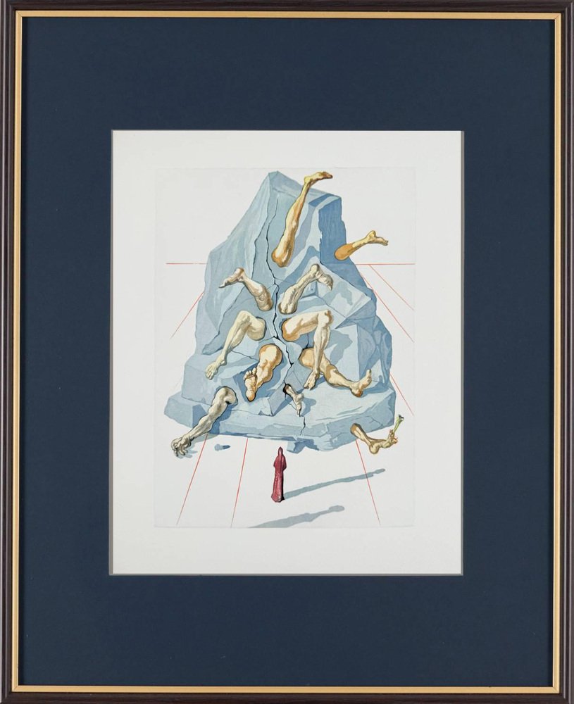 Salvador Dali, The Inferno, Canto 19: The Simonists, 1960, Woodcut for ...