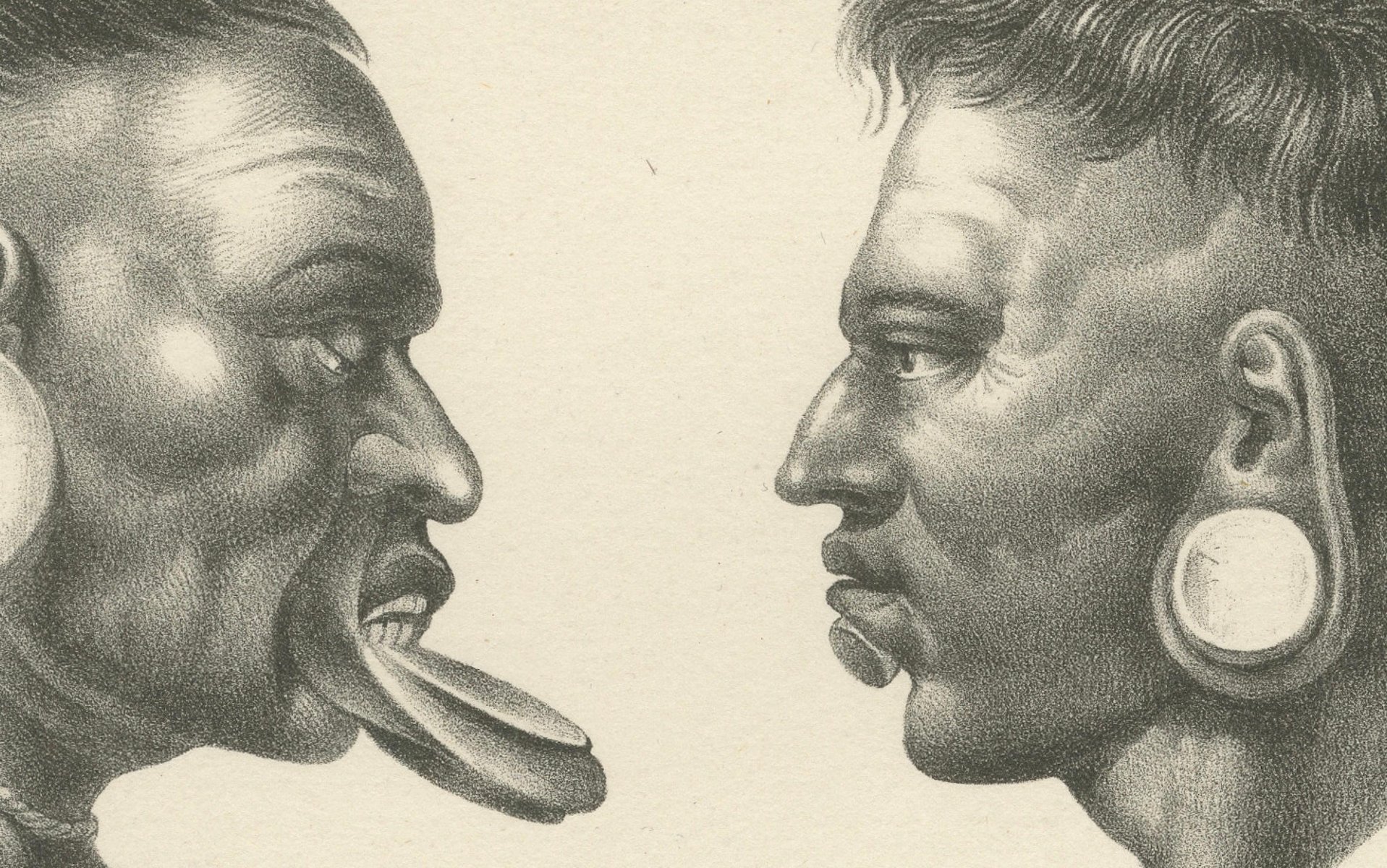 Brodtmann, Maxuruna and Botocudo Peoples, 1827, Lithographs, Set of 2 ...