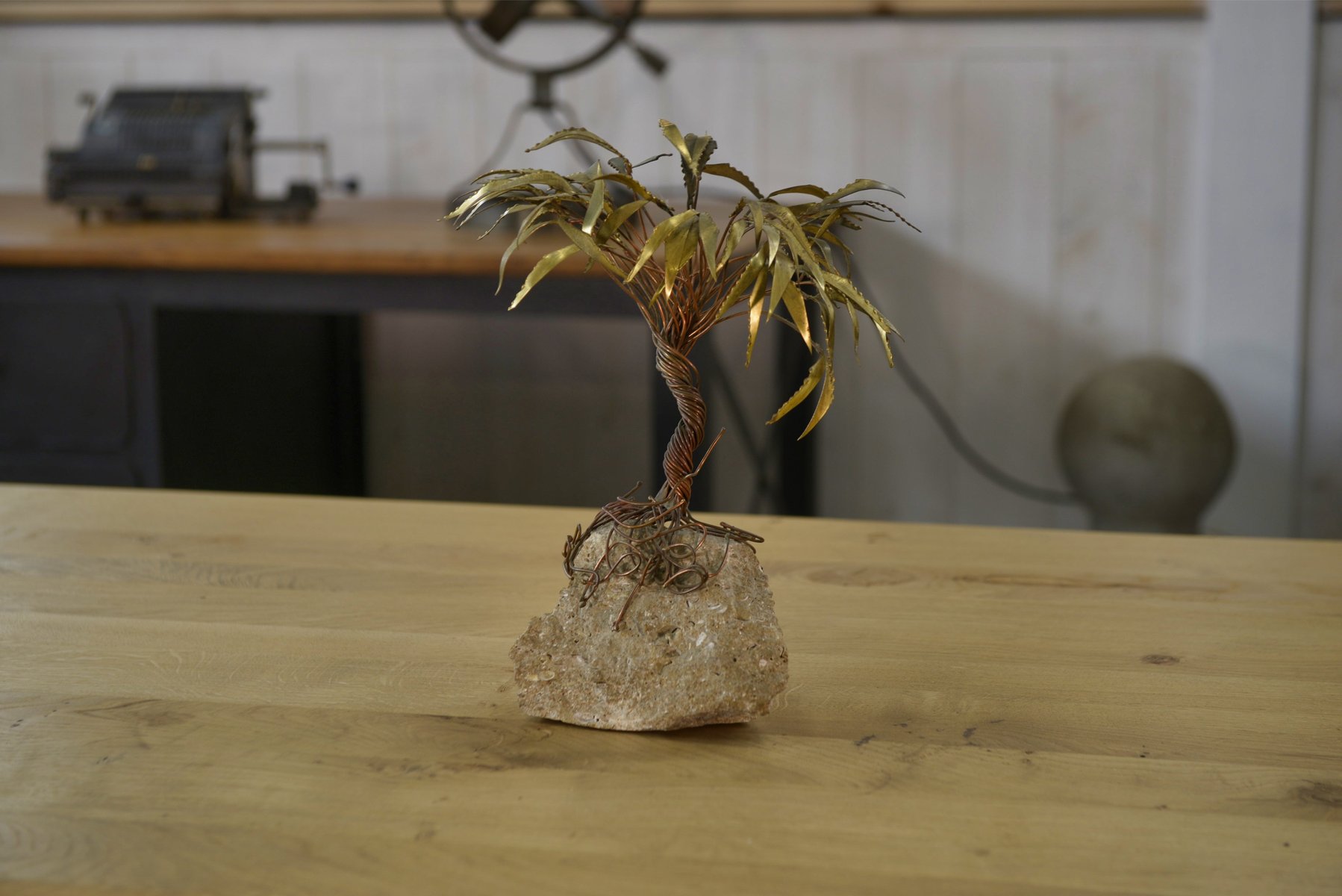 Copper Wire and Stone Sculpture by Daniel Dhaeseleer, 1980s for sale at ...