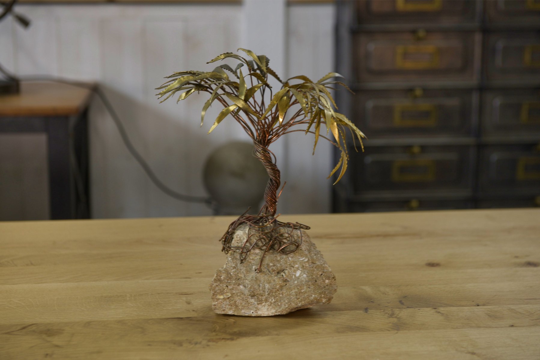 Copper Wire and Stone Sculpture by Daniel Dhaeseleer, 1980s for sale at ...
