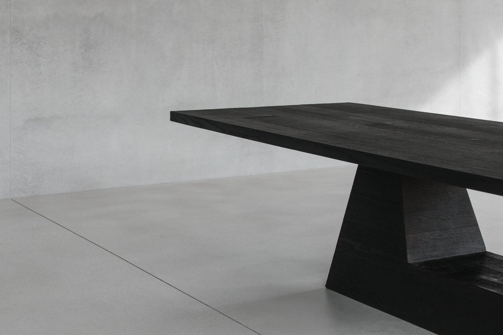 Oka Dining Table in Burned Oak by Eichkorn for sale at Pamono