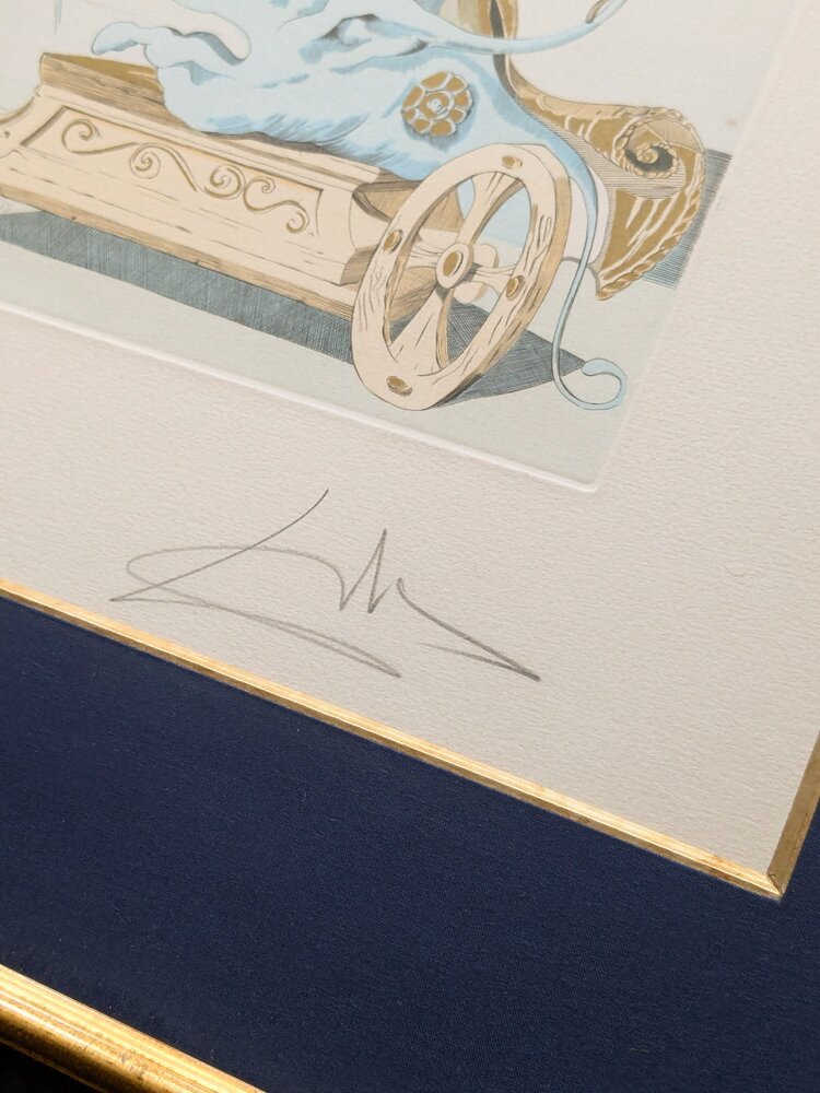 Salvador Dali, Bacchus Chariot, 1967, Gravure en Couleurs Signée à la ...