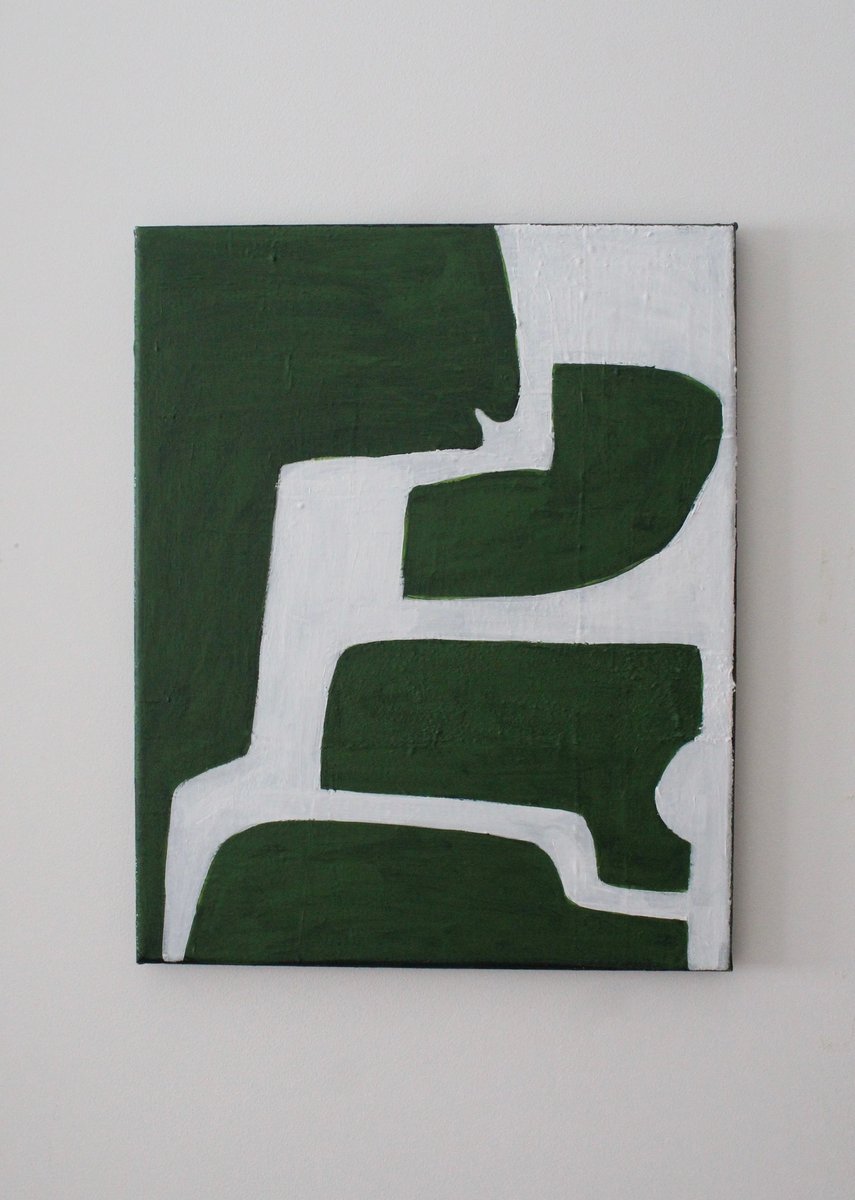 Bodasca, Green Organic Abstract 4, 2025, Canvas for sale at Pamono