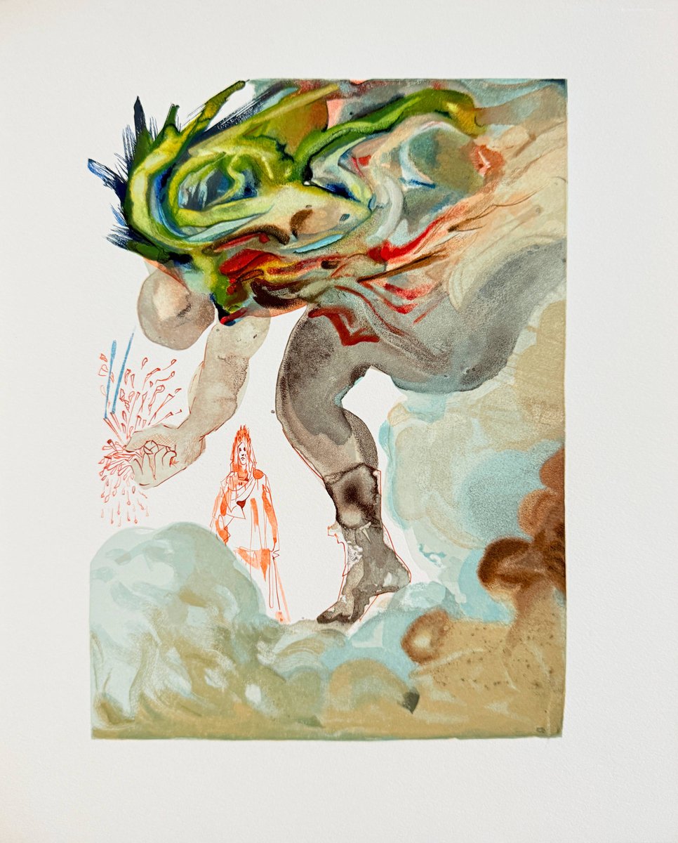 Salvador Dali, Dante's Inferno, Canto 31: Les Géants, 1960, Woodcut ...