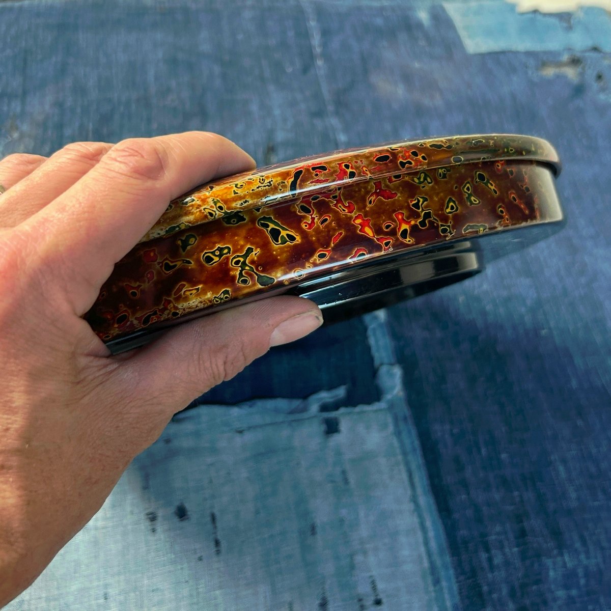 Vintage Japanese Serving Dish in Lacquer Technique, 1960s for sale at ...