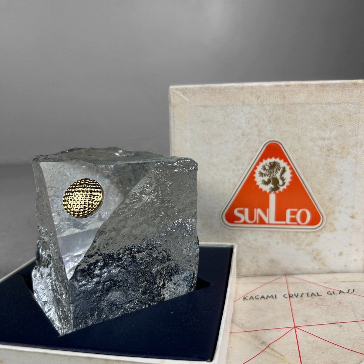 Japanese Paperweight in Crystal, 1970s for sale at Pamono
