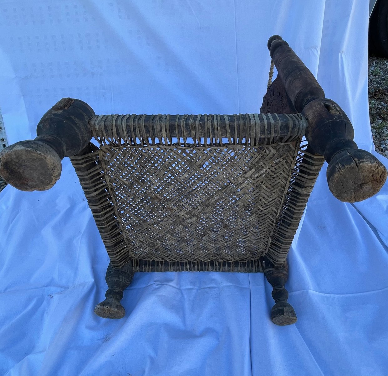 Vintage Traditional Indian Chair, 1950s for sale at Pamono