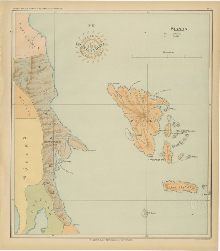 Map of Polillo Islands and Eastern Luzon Coast of Manila, 1899 for sale ...