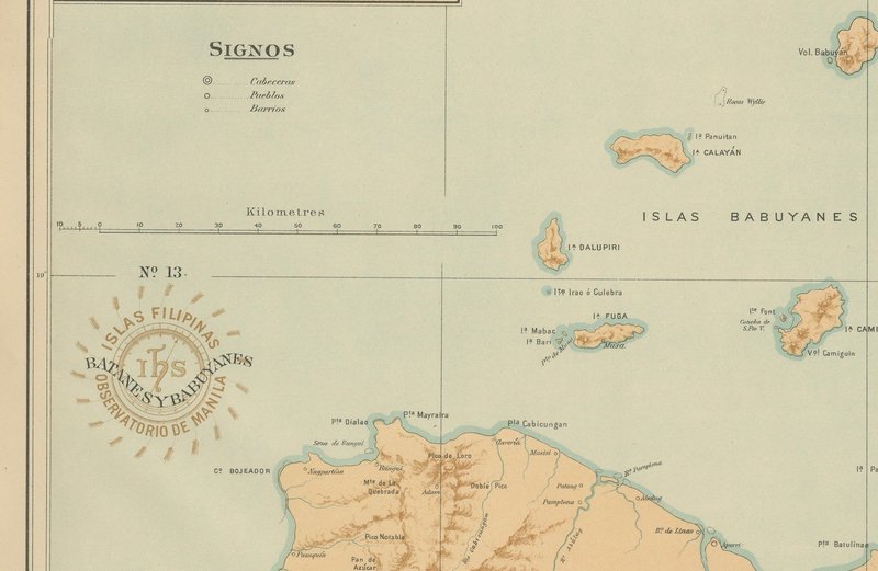 Map of Batanes and Babuyan Islands, 1899 for sale at Pamono