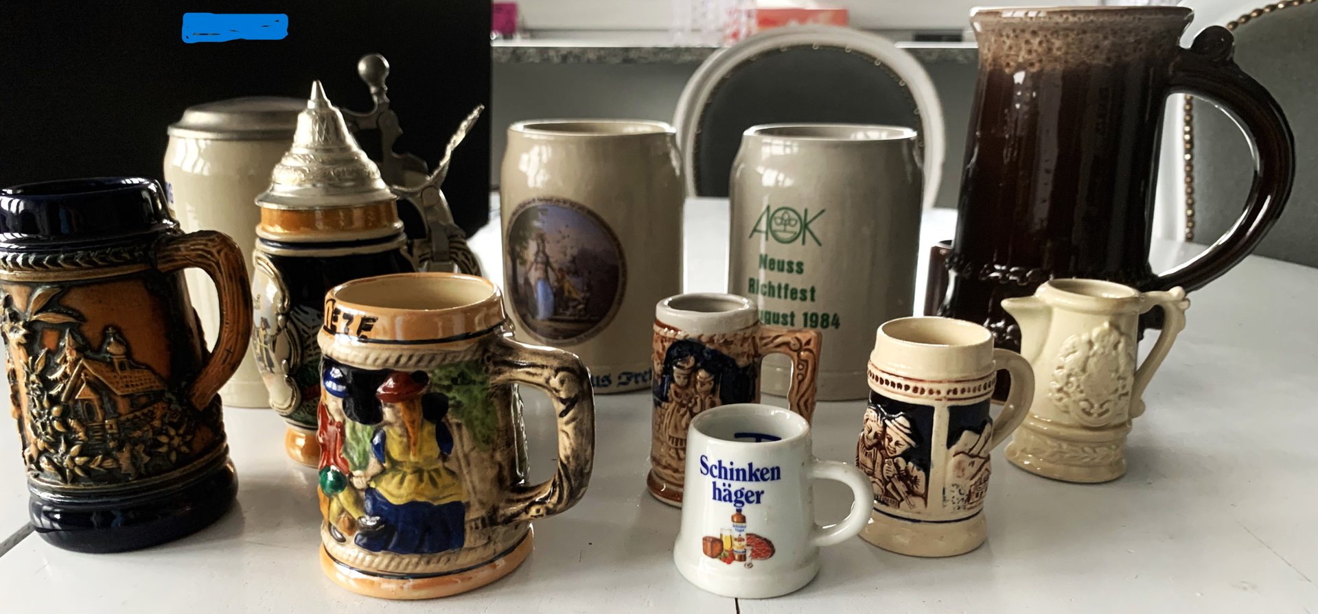 Vintage German Style Mugs, 1950s, Set of 11 for sale at Pamono