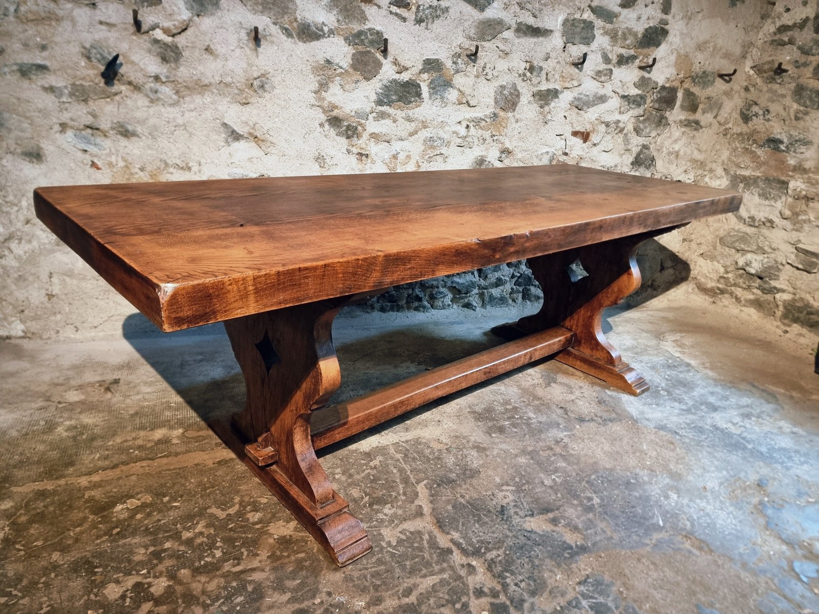 Vintage French Oak Monastery Table, 1950s for sale at Pamono